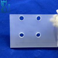 China Custom Glass Round Frosted Shaped Plate Laser Perforated Quartz Disk Quartz Plate for sale