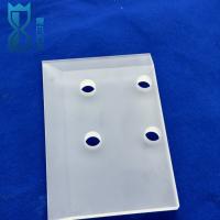 China Custom Glass Round Frosted Shaped Plate Laser Perforated Quartz Disk Quartz Plate for sale