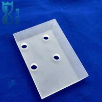 China Custom Glass Round Frosted Shaped Plate Laser Perforated Quartz Disk Quartz Plate for sale