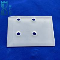 China Custom Glass Round Frosted Shaped Plate Laser Perforated Quartz Disk Quartz Plate for sale