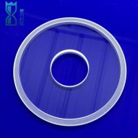 China Custom High Purity Transparent Quartz Perforated Quartz Transparent Ring Factory for sale