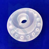 China High Temperature Corrosion Resistant Semiconductor Special Quartz Frosted Flange Quartz Perforated Flange for sale