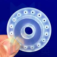 China High Temperature Corrosion Resistant Semiconductor Special Quartz Frosted Flange Quartz Perforated Flange for sale