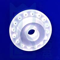 China High Temperature Corrosion Resistant Semiconductor Special Quartz Frosted Flange Quartz Perforated Flange for sale