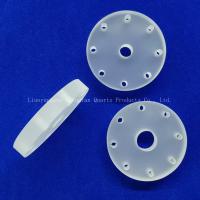 China Factory Customized High Temperature Resistant Circular Drilled Quartz Plate Frosted Glass Sheet for sale