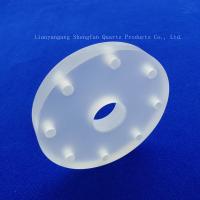 China Factory Customized High Temperature Resistant Circular Drilled Quartz Plate Frosted Glass Sheet for sale