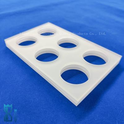 China Customized High Precision Square Quartz Plate Frosted Glass Punch Sheet for sale