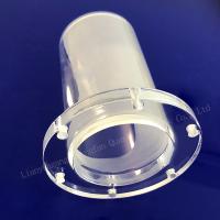 China Factory Custom High Temperature Sealed Quartz Flange Perforated Quartz Glass Tube for sale