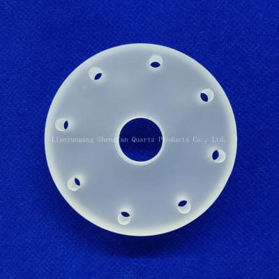 China Factory Custom High Temperature Sealed Quartz Flange Perforated Quartz Glass Tube for sale