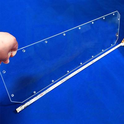 China High Light Transmittance Factory Custom Laser Perforated Quartz Glass Sheet Fused Quartz for sale