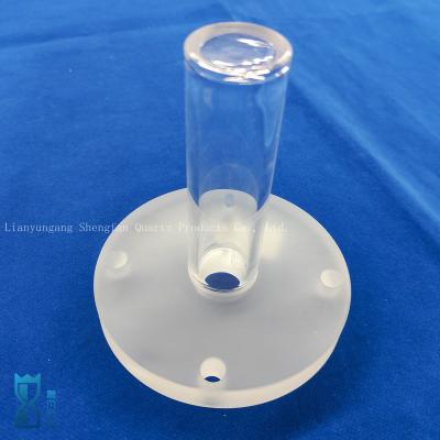 China Custom Corrosion Resistant Polishing Punching Quartz Flange Tube Glass Pipe For Scientific Research for sale