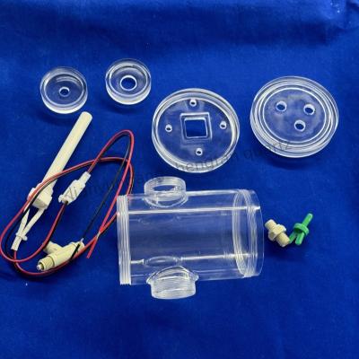 China Factory Custom High Temperature Corrosion Resistant Transparent Quartz Thread Pipe Quartz Glass Pipe for sale
