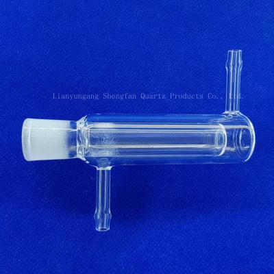 China Customized One Side Sealed Double Wall Glass Quartz Tube Transparent Laboratory Instruments for sale