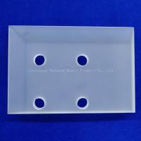 China Customize Frosted Thick Wall Square Sheet Quartz Cutting Punch Plate for sale