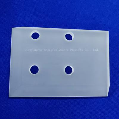 China Customize Frosted Thick Wall Square Sheet Quartz Cutting Punch Plate for sale
