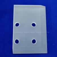 China Customize Frosted Thick Wall Square Sheet Quartz Cutting Punch Plate for sale
