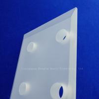 China Customize Frosted Thick Wall Square Sheet Quartz Cutting Punch Plate for sale