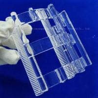 China Custom Silicon Wafer Cleaning Rack Quartz Groove Boat High Temperature Resistant for sale