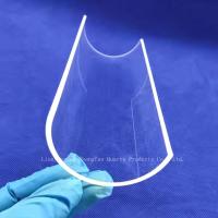 China Custom High Temperature Resistant Transparent Semicircular  Quartz Glass Tile for sale