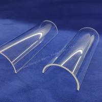 China Custom High Temperature Resistant Transparent Semicircular  Quartz Glass Tile for sale