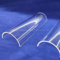China Custom High Temperature Resistant Transparent Semicircular  Quartz Glass Tile for sale