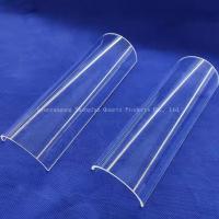 China Custom High Temperature Resistant Transparent Semicircular  Quartz Glass Tile for sale