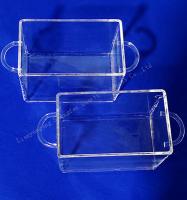 China Factory  Customized Fused Silica Quartz Glass Container With handle for sale