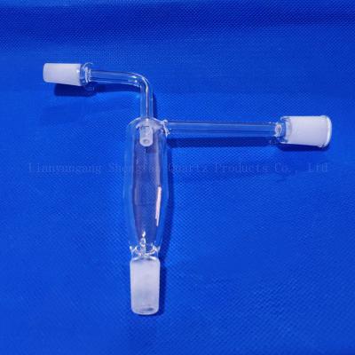 China Custom Fused Silica Quartz Glass Flask With Joint for sale