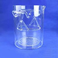 China 2.2g/cm3 Density High Temperature Corrosion Resistant Transparent Quartz Glass Beaker For Industrial for sale