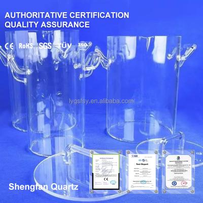 China 2.2g/cm3 Density High Temperature Corrosion Resistant Transparent Quartz Glass Beaker For Industrial for sale