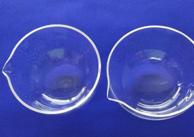 China Custom Logo 99.99% Pure Clear Quartz Glass Singing Bowl for sale