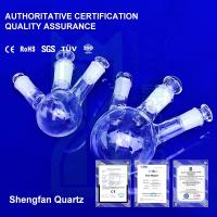 China Three Neck Flask Clear Quartz Plate Handcrafted In Wrought Cut Processing Service for sale