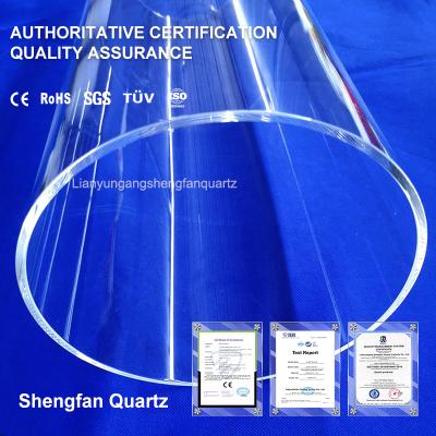 China Clear Transparent High-Purity Quartz Glass Tube with 2.2g/cm3 Density and 1732℃ Melting Point for sale