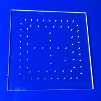 China Processing Laser Drilling Transparent Quartz Glass Plate With Hole for sale