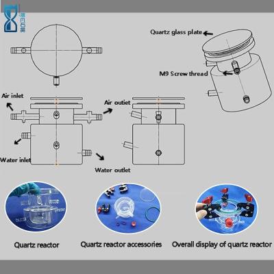 China Factory Customized UV Quartz Glass Quartz Photocatalytic Reactor for sale