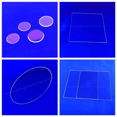 China Custom Optical Fused Quartz Glass  Sheet With High Transmitance for sale