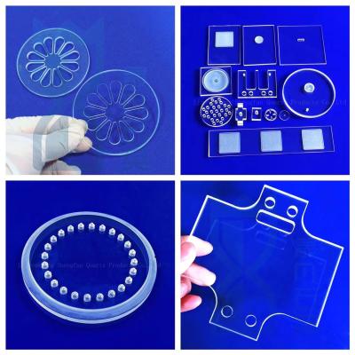 China Custom Optical Fused Quartz Glass  Window With High Transmitance for sale