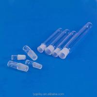 China Factory-made high-temperature-resistant transparent round-bottom quartz test tubes with stoppers for sale