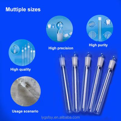 China Factory-made high-temperature-resistant transparent round-bottom quartz test tubes with stoppers for sale