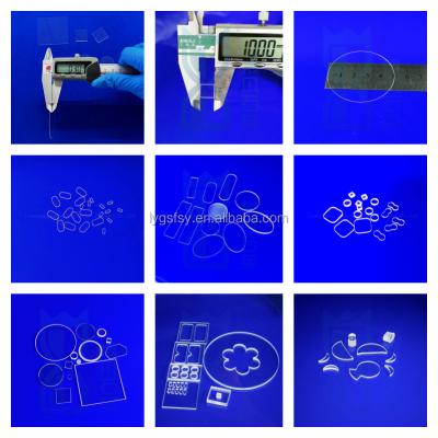 China Laser High Precision ±0.02mm High Transparency Quartz Glass Punching Plate for Optical Applications for sale