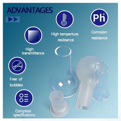 China Custom 50-5000ML Quartz Glass Round Bottom Long Neck Flask for sale