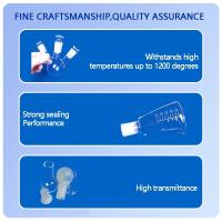 China Custom 50-5000ML Florence Flask Quartz  Glass Flat Bottom Flask With Logo for sale