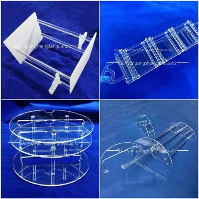 China High Purity SIO2>99.99% Quartz Glass Boat with Good Electrical Insulation and High Transmittance >92% for Semiconductor Applications for sale