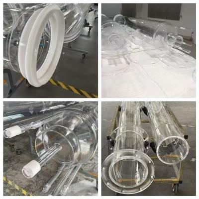 China High Temperature Resistant Large Diameter Quartz Glass Tube with Good Electrical Insulation for Semiconductor Furnace for sale