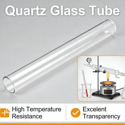 China High Purity 99.99% Fused Quartz Glass Tube for Semiconductor Applications with 1100℃ Working Temperature for sale