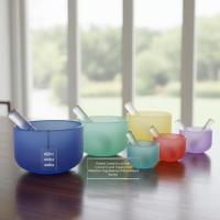 China 7 Chakra Balance Quartz Singing Bowl with 12 Musical Notes and High Temperature Resistance for Meditation for sale