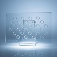 China Processing Laser Drilling Transparent Quartz Glass Plate With Hole for sale