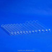 China Customized High Temperature Resistant 1200 Fused Silica Quartz Test Tube with SIO2>99.99% for sale