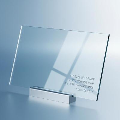 China 99.99% Purity High Temperature Resistant Quartz Glass Plate with Customized Size for Semiconductor and Optical Applications for sale