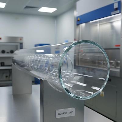 China Custom Heat Resistant Large Diameter Fused Silica Quartz Furnace Tube for Photovoltaic Applications for sale